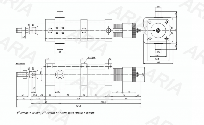 ASCO NNFA063/0045/0015TC(S) NUMATICS Piston Pneumatic Cylinder