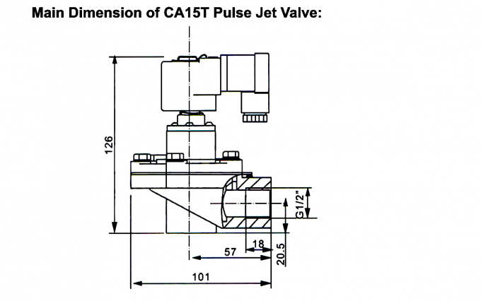 GOYEN Electromagnetic Pulse Valve CA15T Right Angle Cast Aluminum Air ...