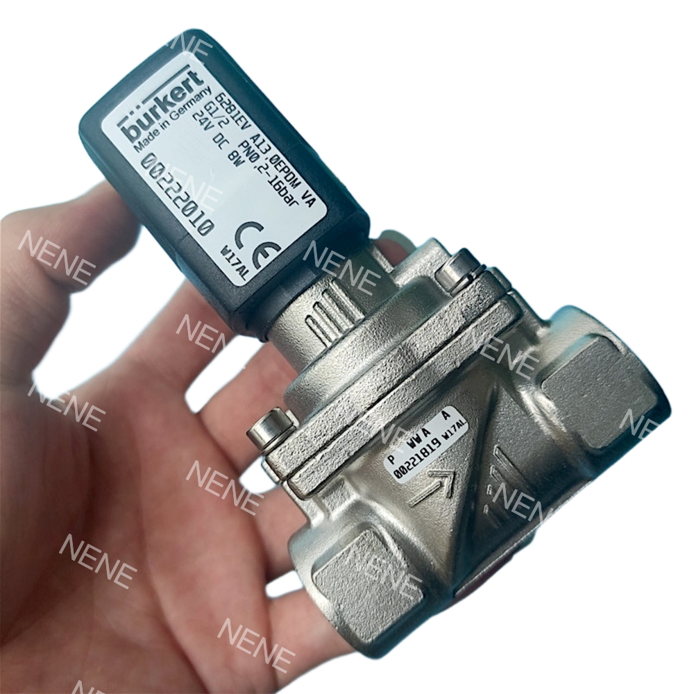 Burkert Solenoid Valve 6281 00322547 Servo Assisted Stainless Steel NO G1/4